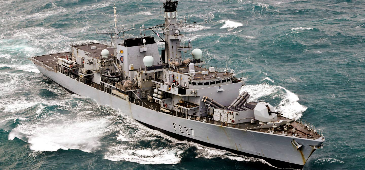 British Royal Navy Frigate deployed to track Russian Ships in North Sea ...